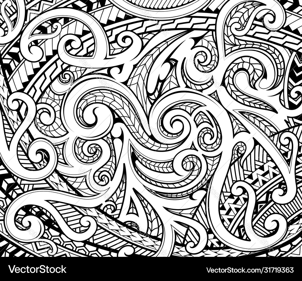 Maori Tribal Pattern Royalty Free Vector Image