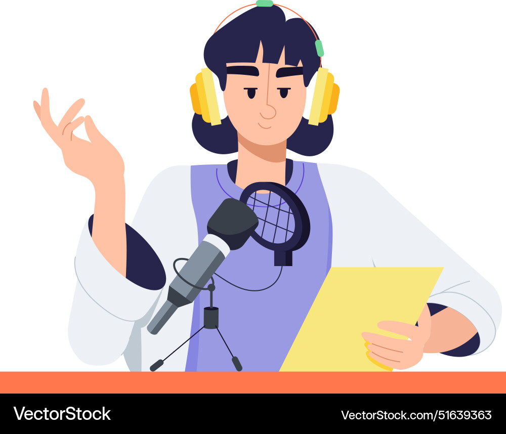 Show host Royalty Free Vector Image - VectorStock