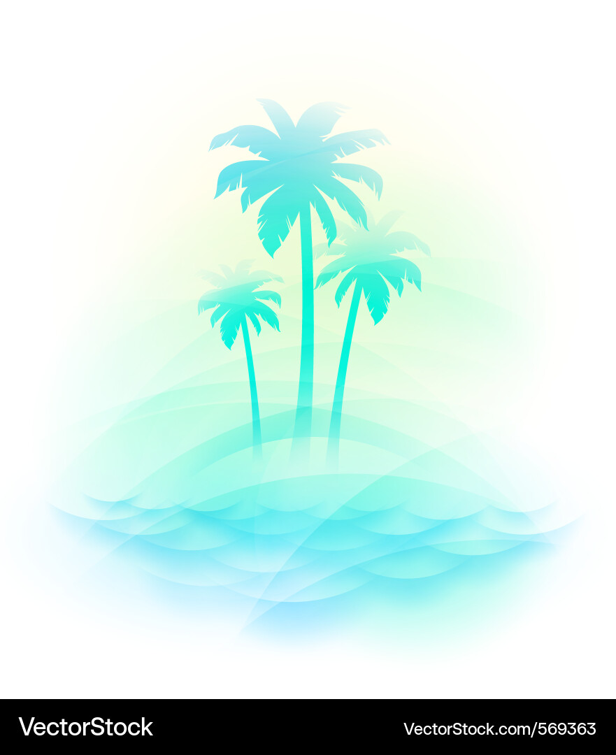 Tropical island Royalty Free Vector Image - VectorStock