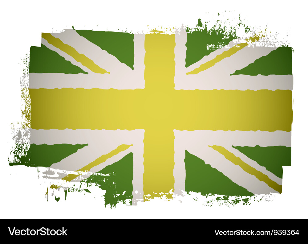 Green british flag Royalty Free Vector Image - VectorStock