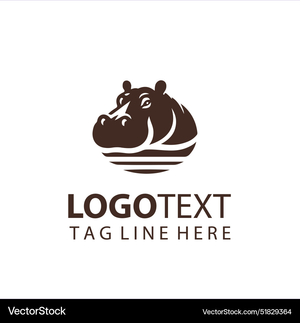 Hippo logo Royalty Free Vector Image - VectorStock