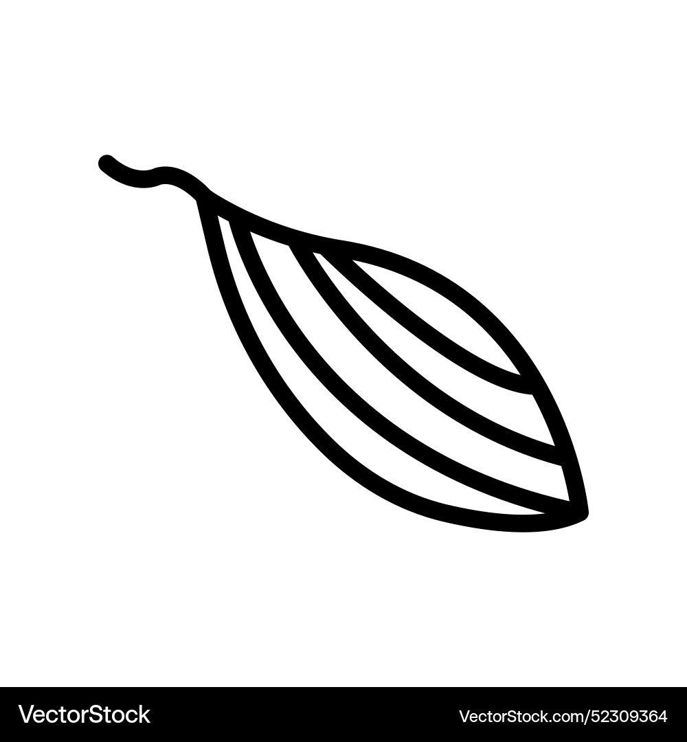 Shallots icon linear logo mark in black and white Vector Image