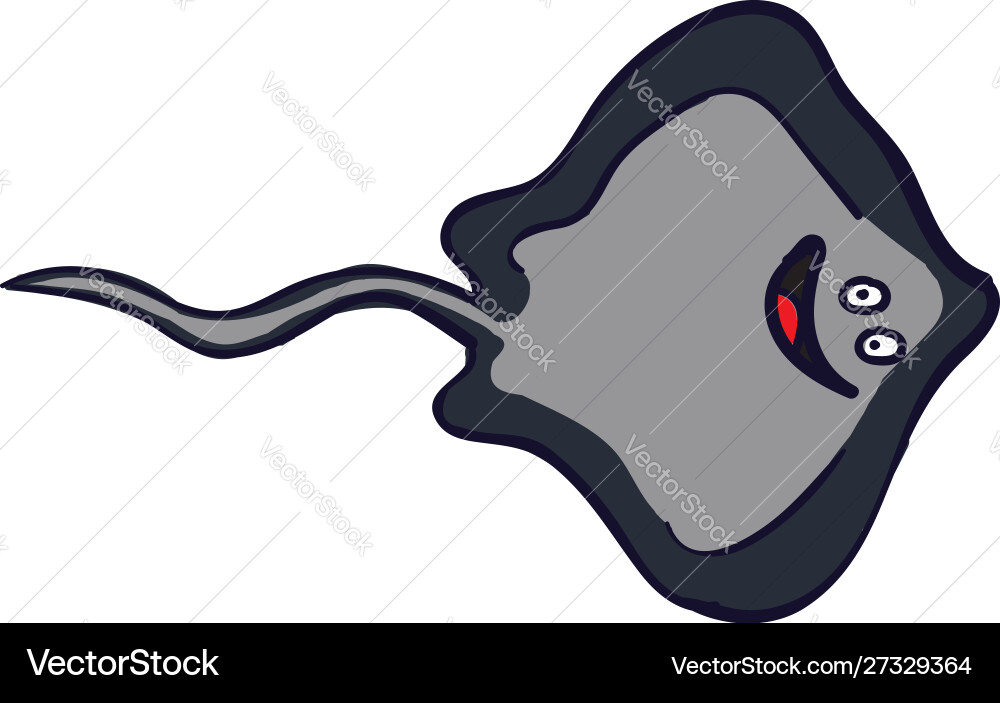 Stingray fish on white background Royalty Free Vector Image