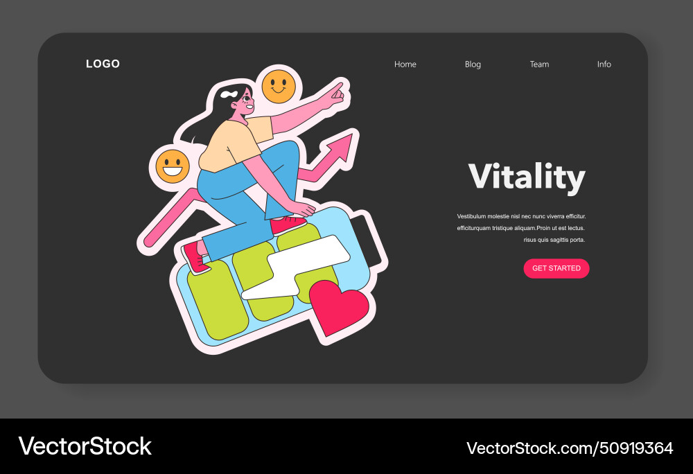 Vitality concept Royalty Free Vector Image - VectorStock