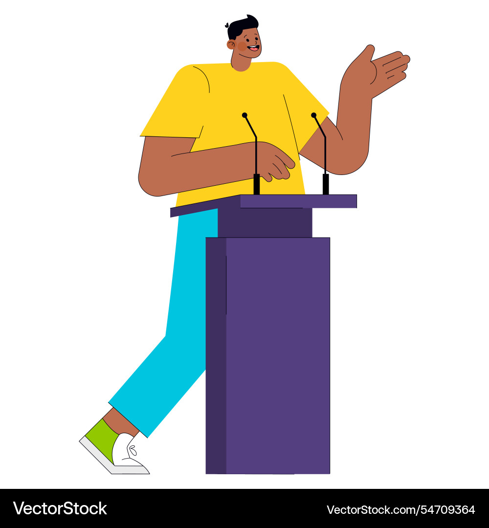 Young businessman flat Royalty Free Vector Image