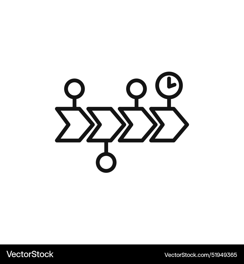 Chronology logo sign outline Royalty Free Vector Image