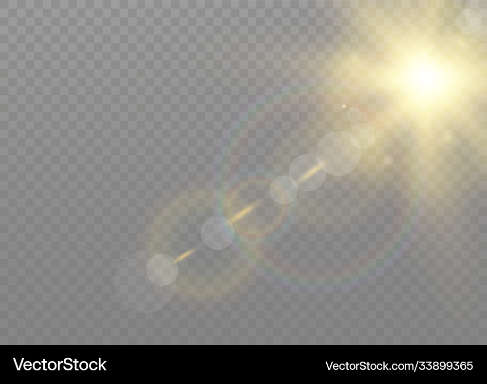 Sun lens flash Royalty Free Vector Image - VectorStock