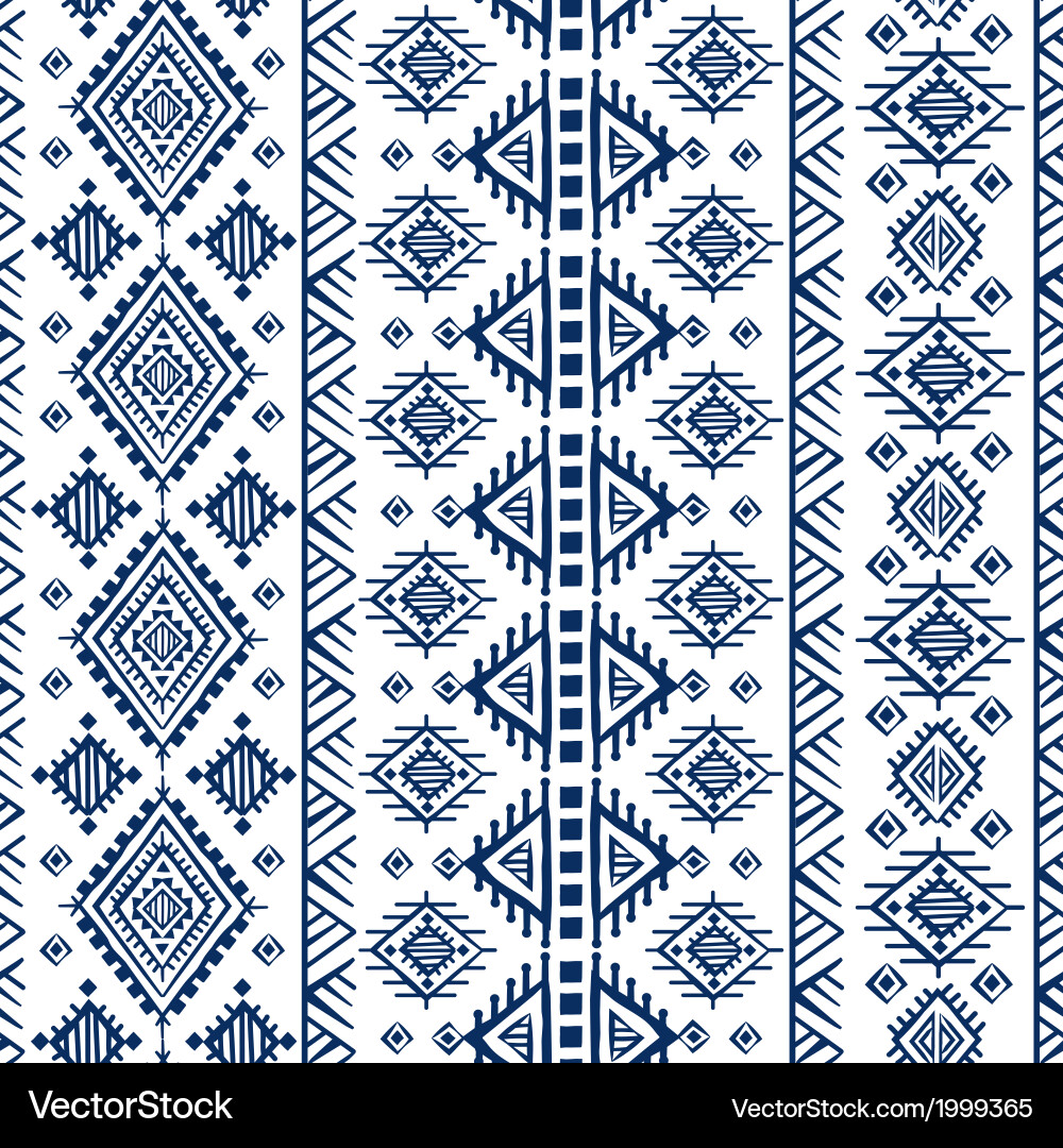 Tribal vintage ethnic seamless Royalty Free Vector Image