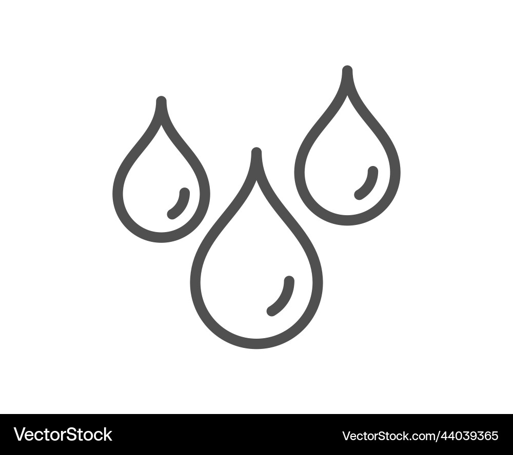 Waterproof line icon water resistant sign Vector Image