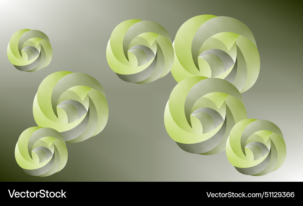 A composition of round figures different sizes Vector Image