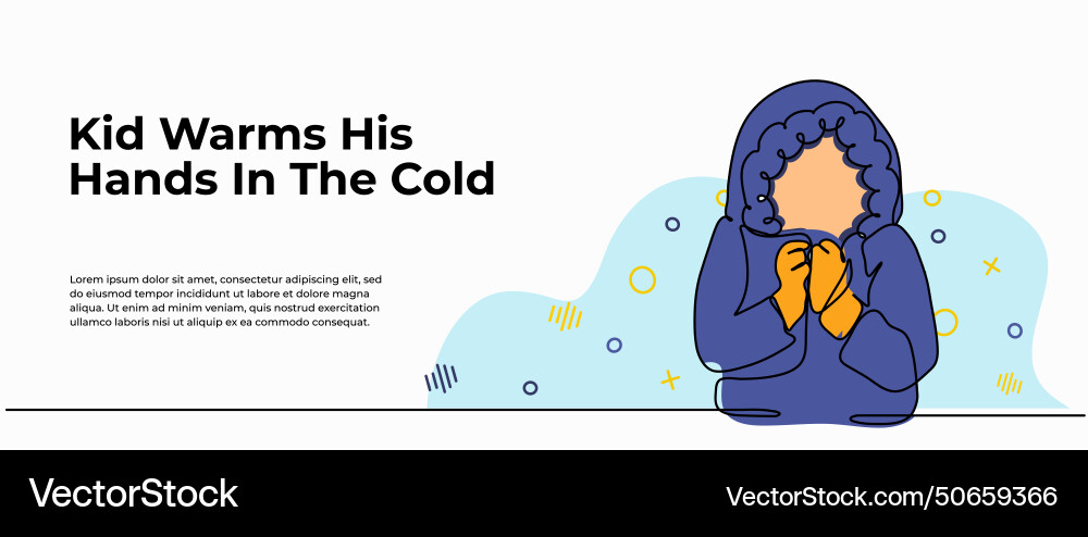 A little child felt shivering Royalty Free Vector Image