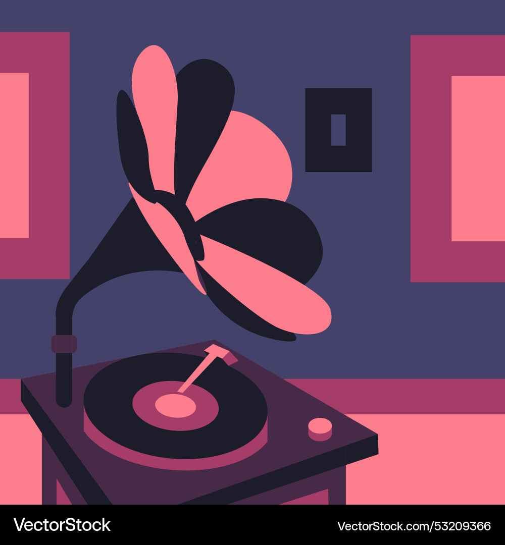 Ancient music recording Royalty Free Vector Image