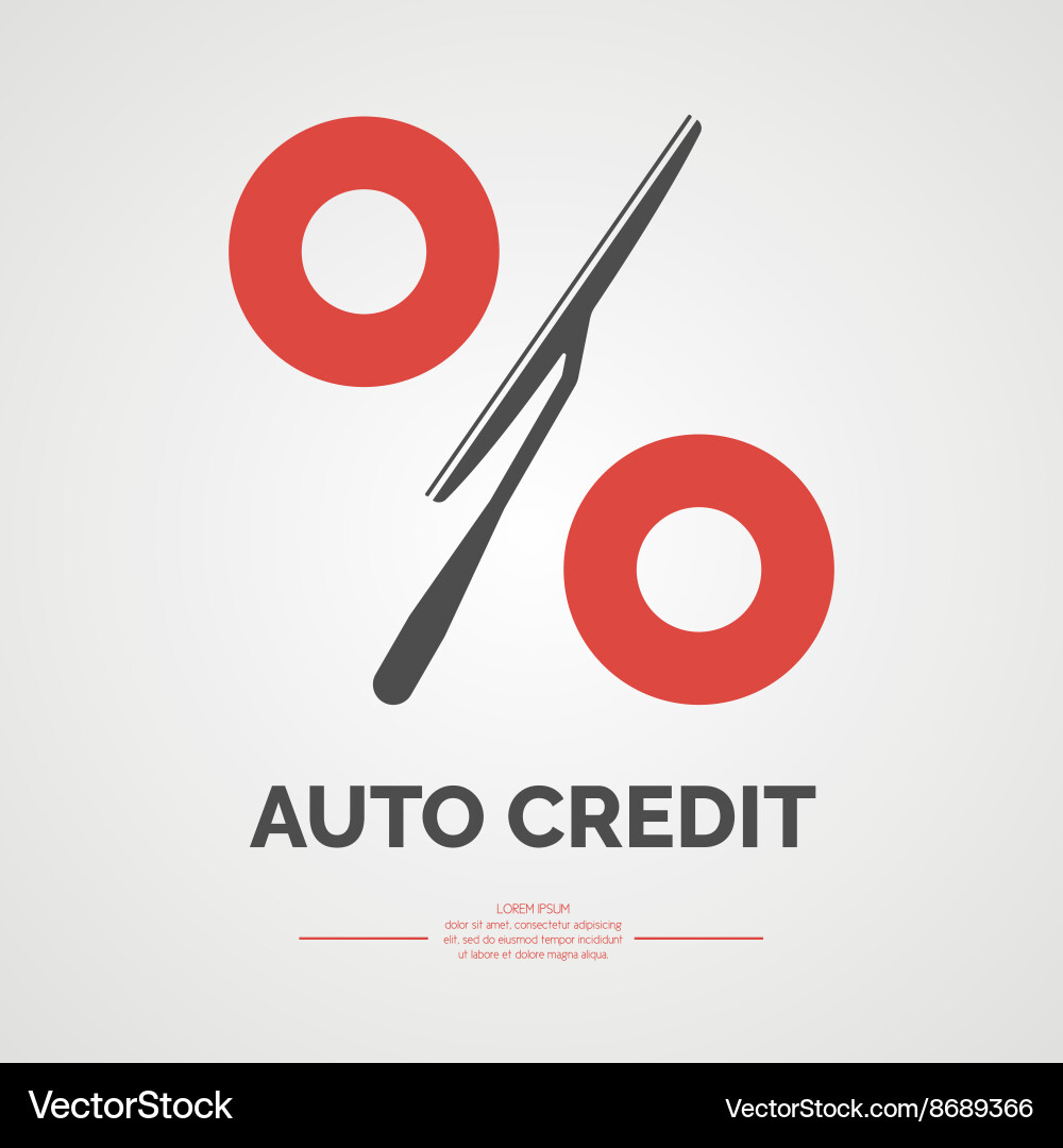Auto credit Royalty Free Vector Image - VectorStock