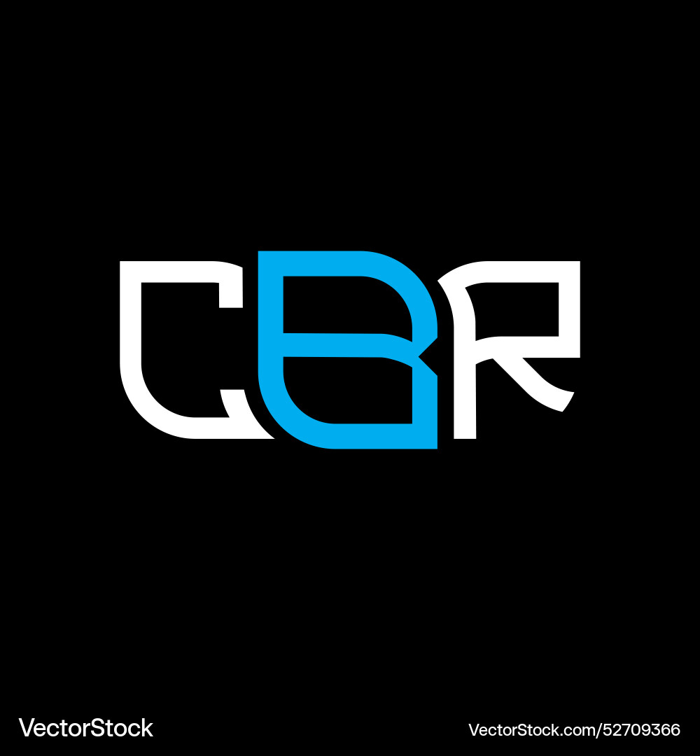 Cbr logo design simple and modern Royalty Free Vector Image