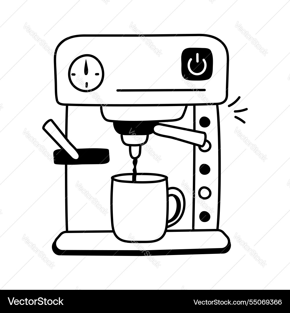 Coffee machine Royalty Free Vector Image - VectorStock