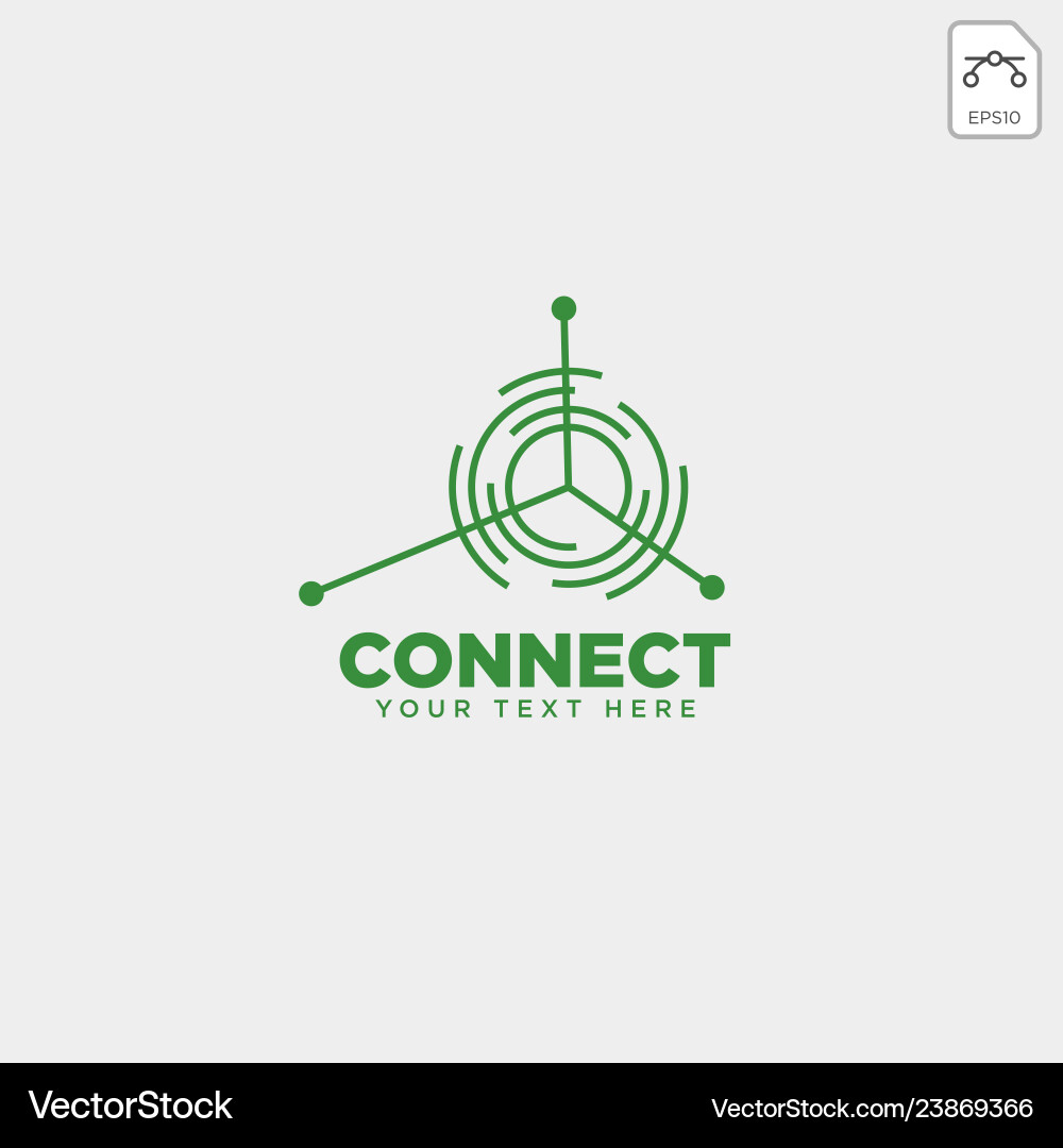 Connecting communication logo template icon Vector Image