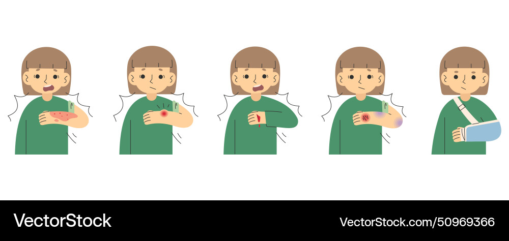 Injuries 6 Royalty Free Vector Image - VectorStock