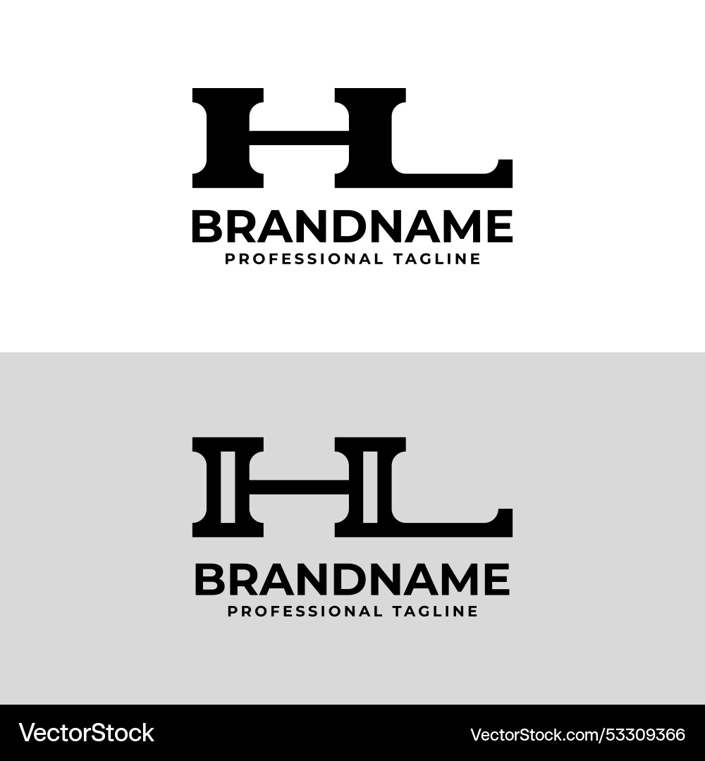 Letters hl monogram logo suitable for any Vector Image