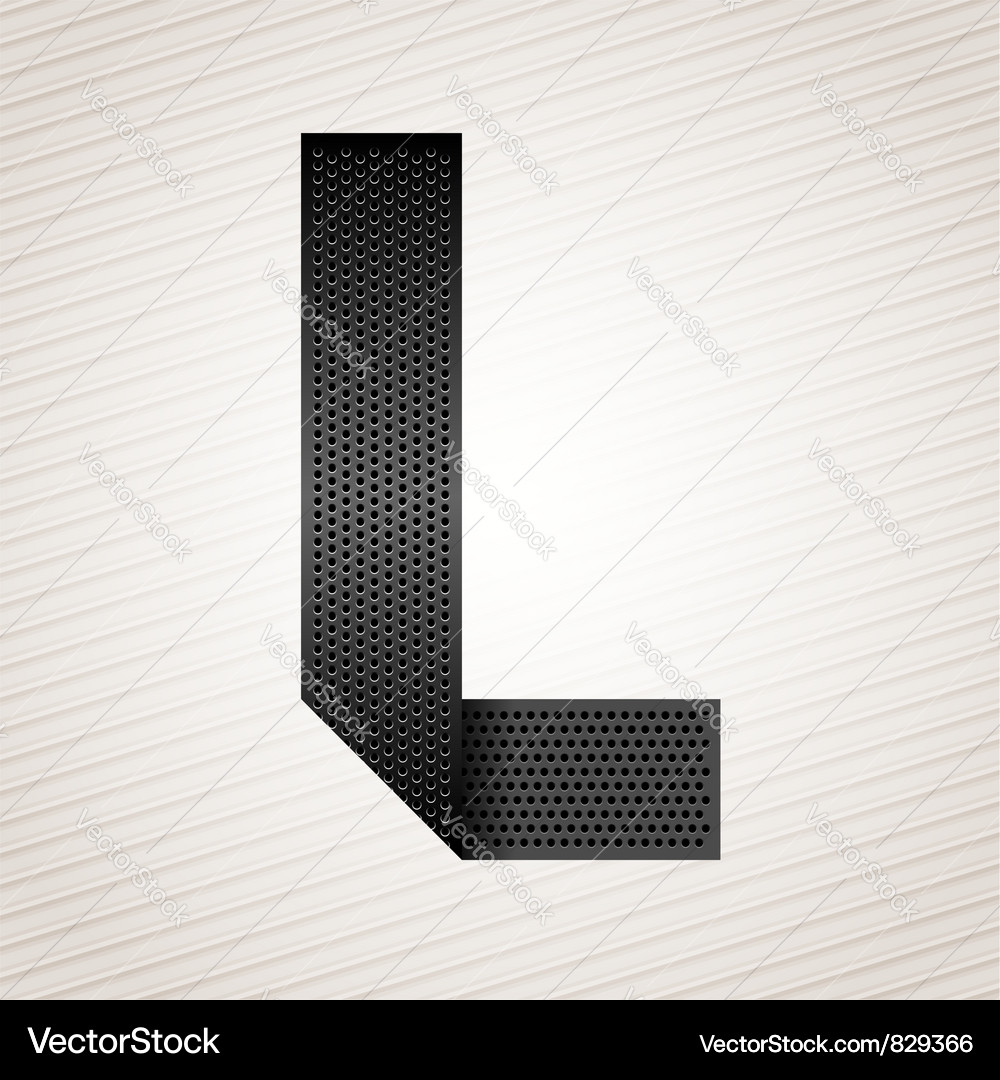 Metallic L Ribbon - Close-Up Royalty Free Vector Image