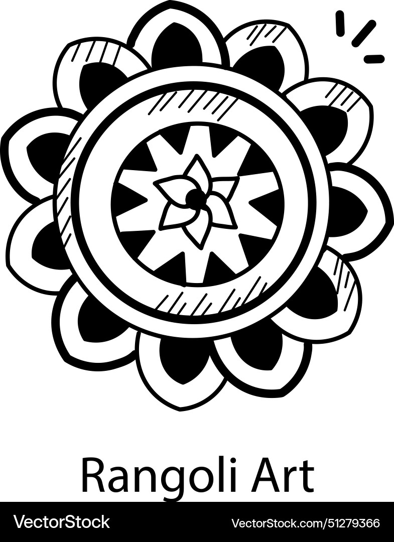 Rangoli art Royalty Free Vector Image - VectorStock