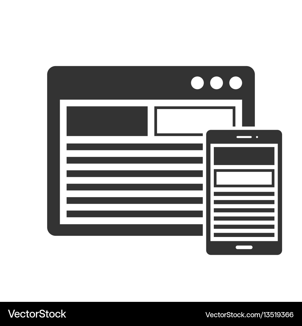 Responsive design icon Royalty Free Vector Image