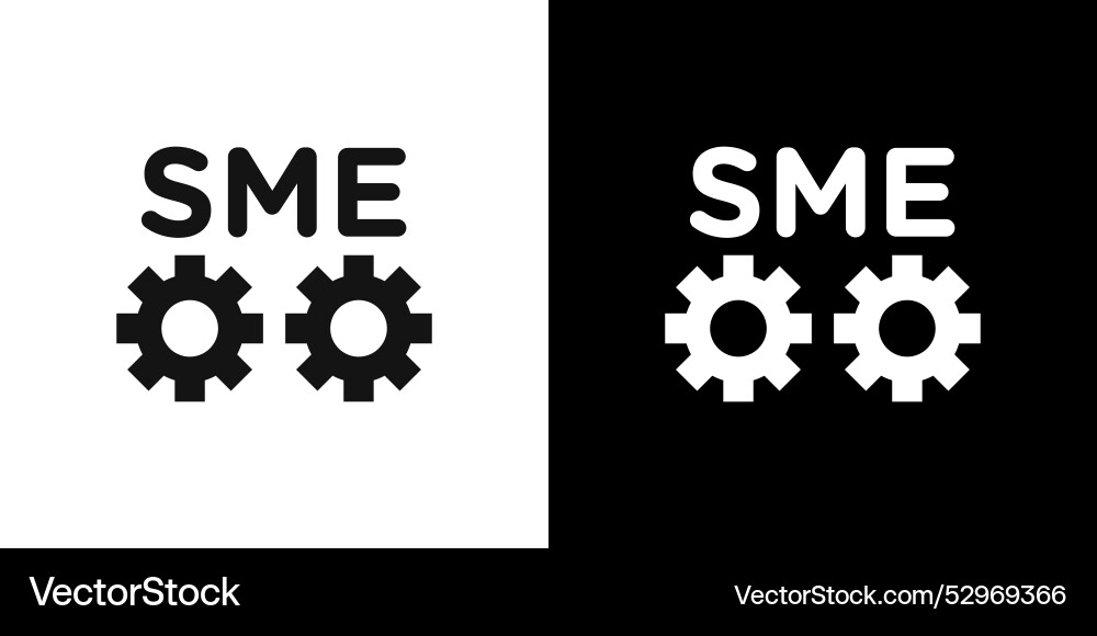 Sme small and medium enterprise icon flat fill Vector Image