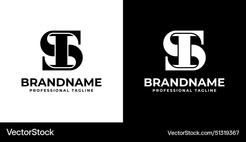 Letter si monogram logo suitable for any business Vector Image