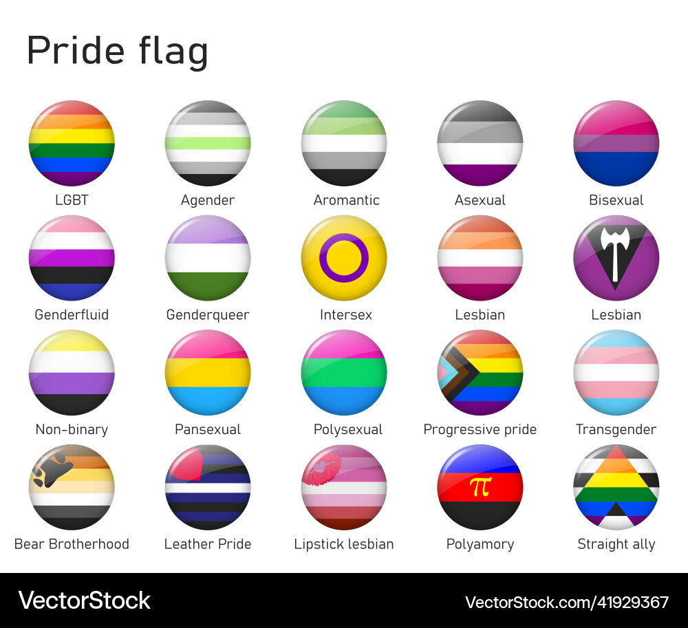 LGBT Pride Flag Collection Royalty Free Vector Image