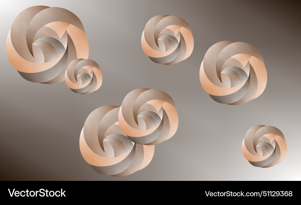 A composition of round figures different sizes Vector Image