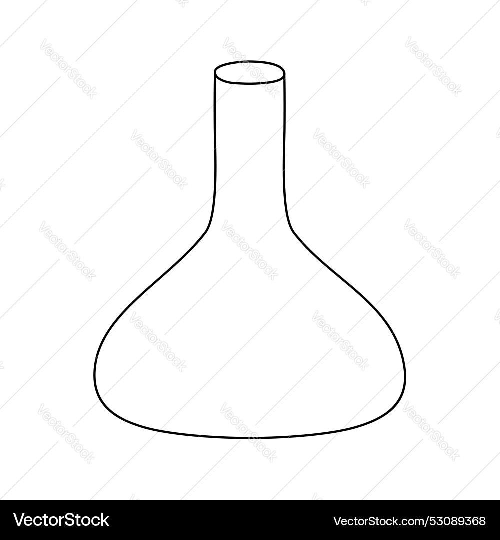 Conical chemical flask doodle style flat Vector Image