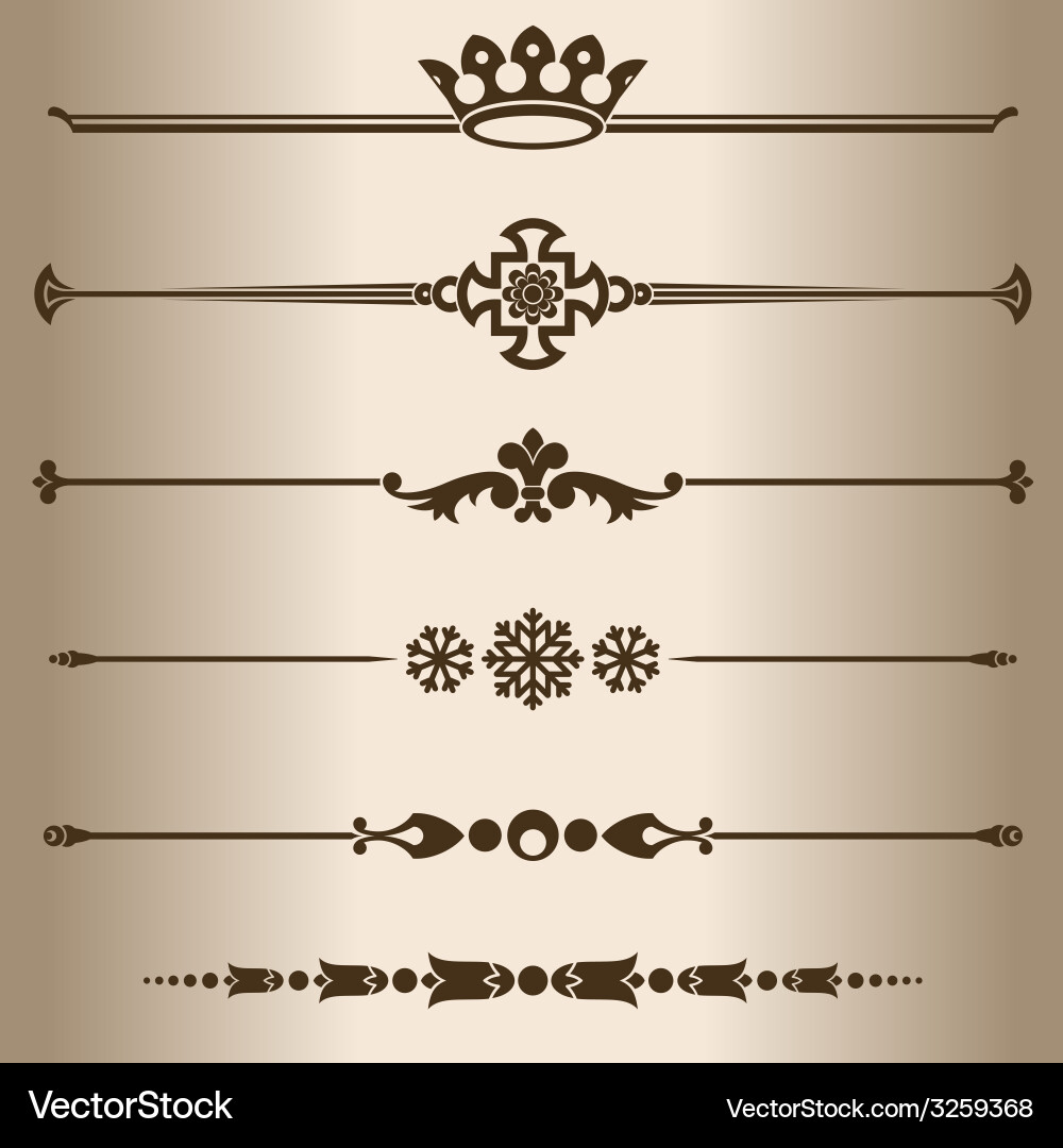 Decorative lines Royalty Free Vector Image - VectorStock