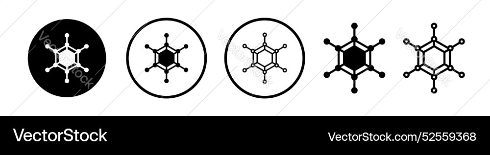 Graphene icon set on white background Royalty Free Vector