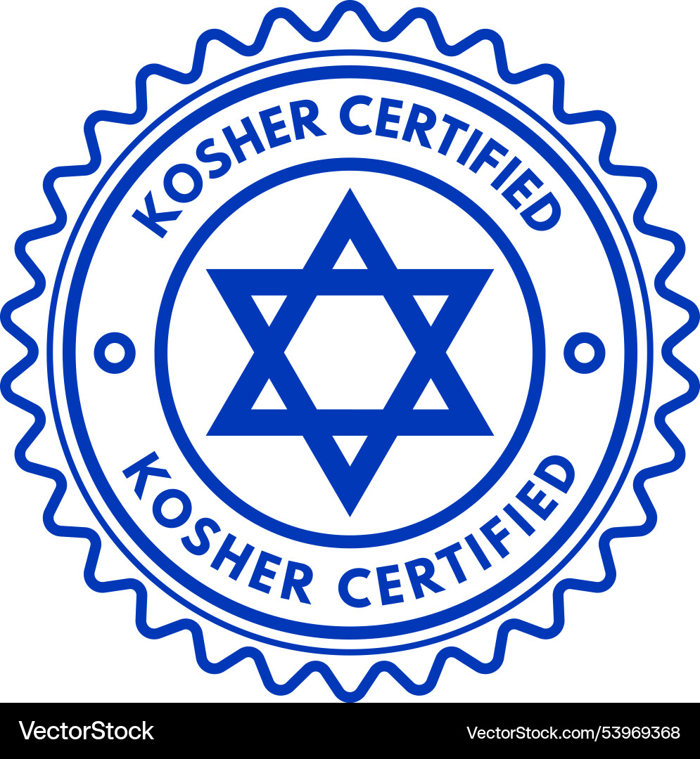 Kosher certificate food - marking stamp Royalty Free Vector