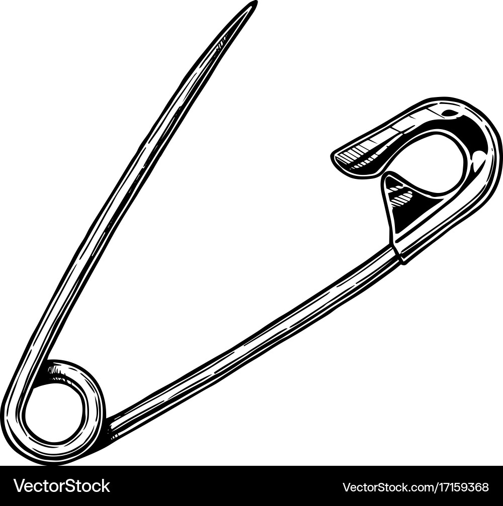 Safety pin Royalty Free Vector Image - VectorStock