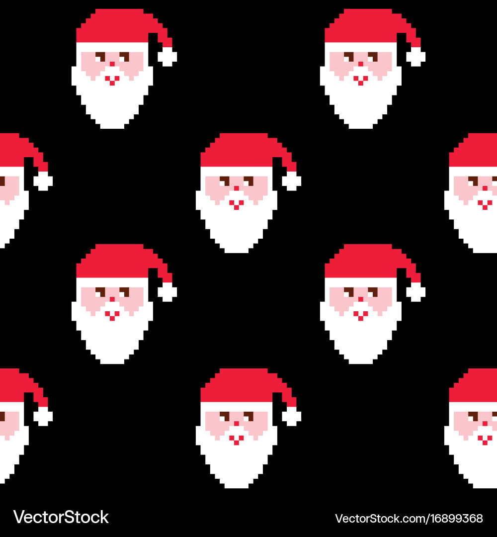 Santa seamless pattern christmas wallpaper xmas Vector Image