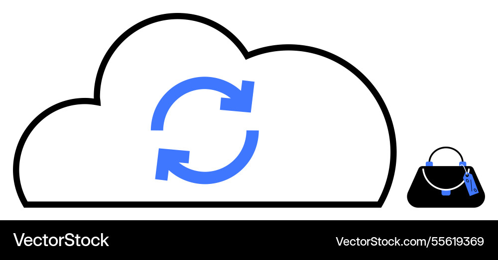 Cloud synchronization and data connectivity Vector Image