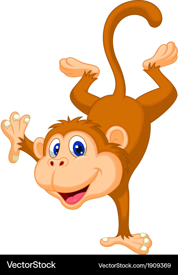 Standing Monkey Cartoon Vector Images (over 2,500)