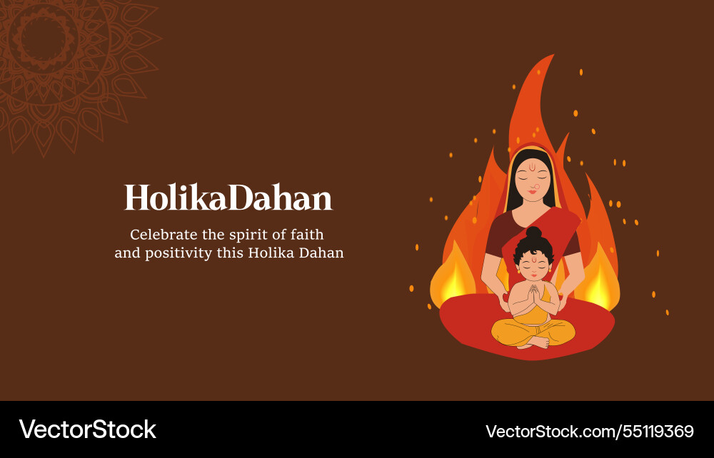 Holika and prahlad Royalty Free Vector Image - VectorStock