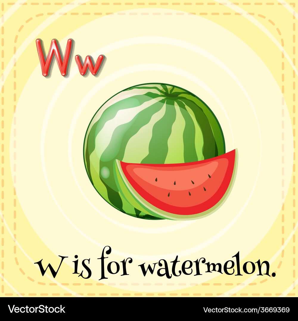 Letter w Royalty Free Vector Image - VectorStock