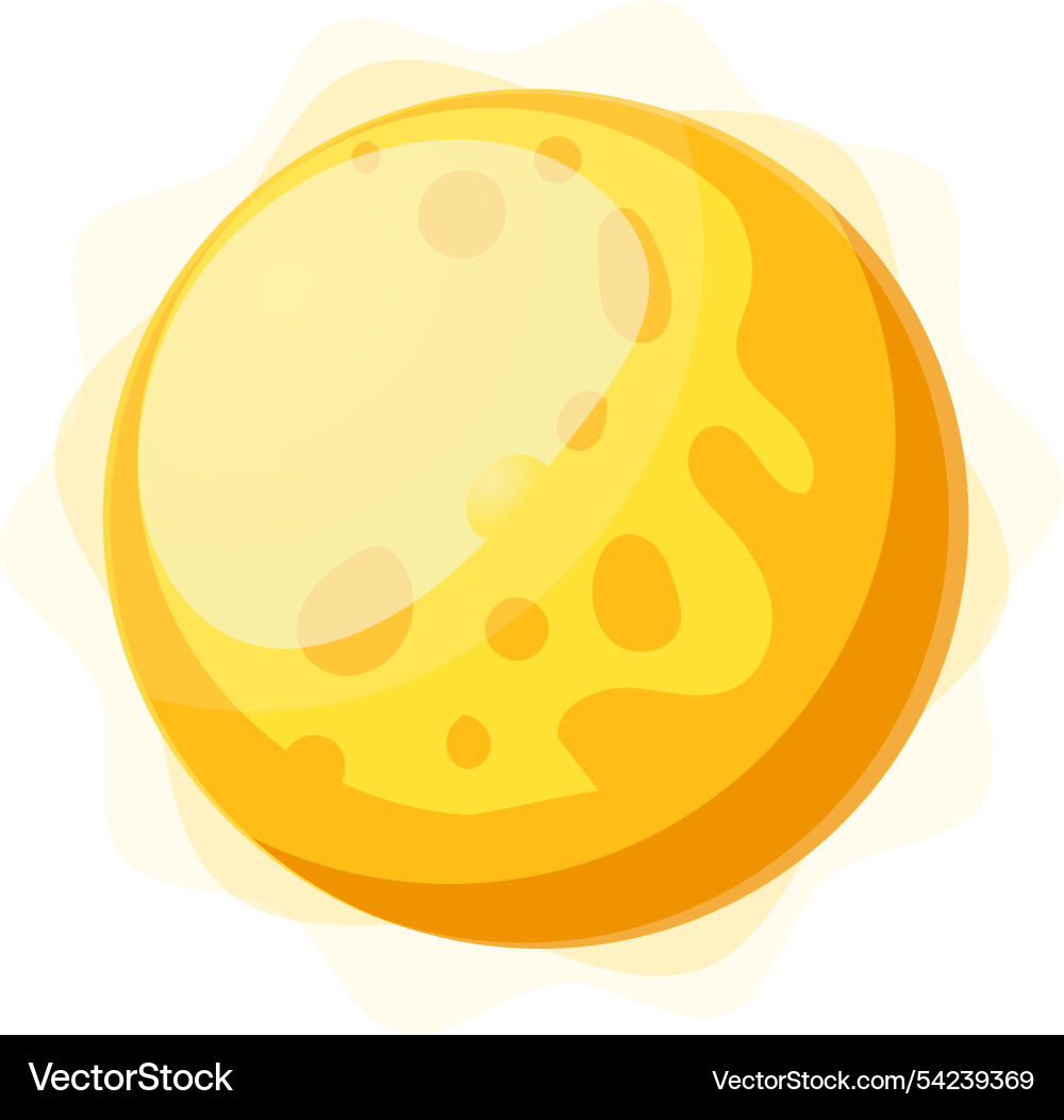 Mesmerizing cosmic scene with a cartoon yellow Vector Image