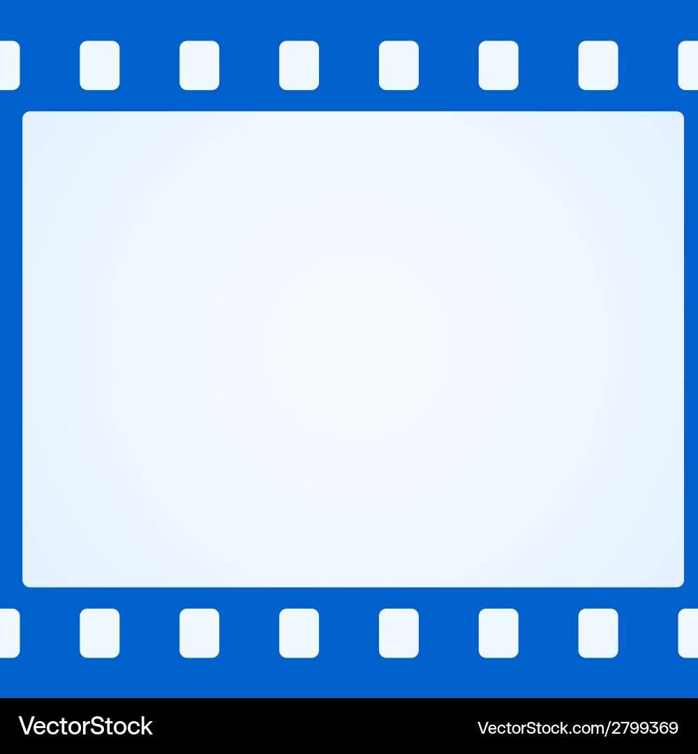 Simple blue film strip background Royalty Free Vector Image