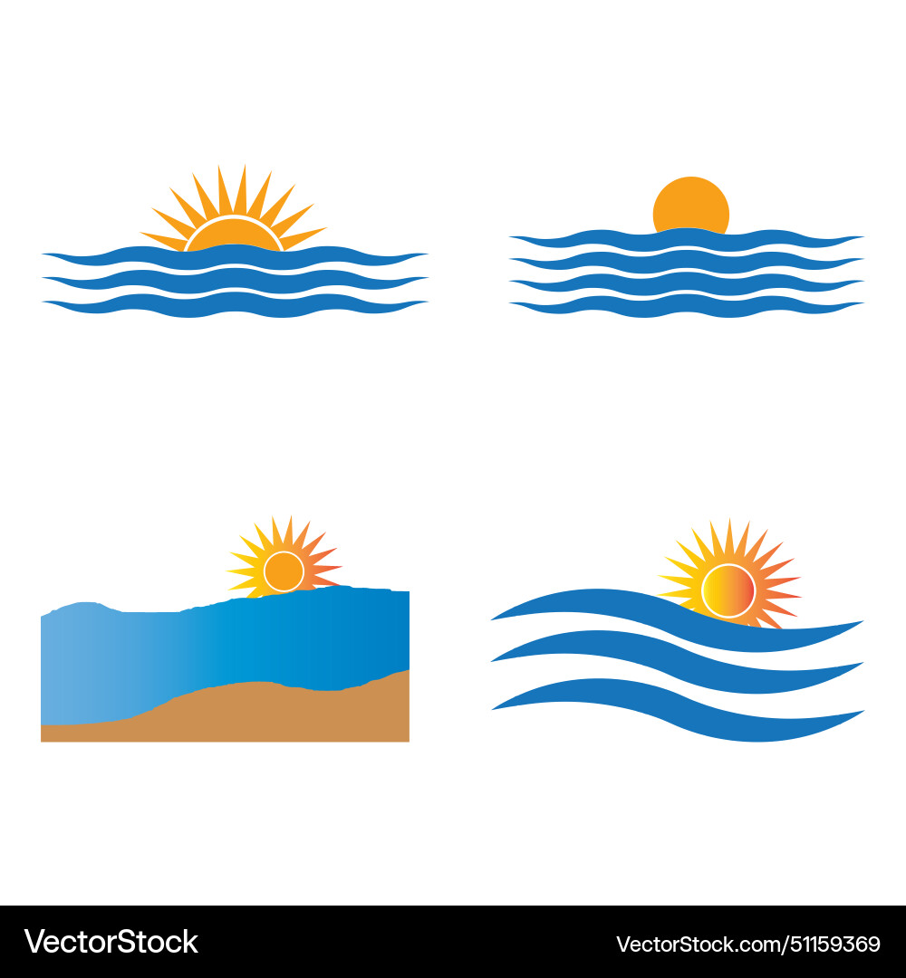Sunset icon Royalty Free Vector Image - VectorStock