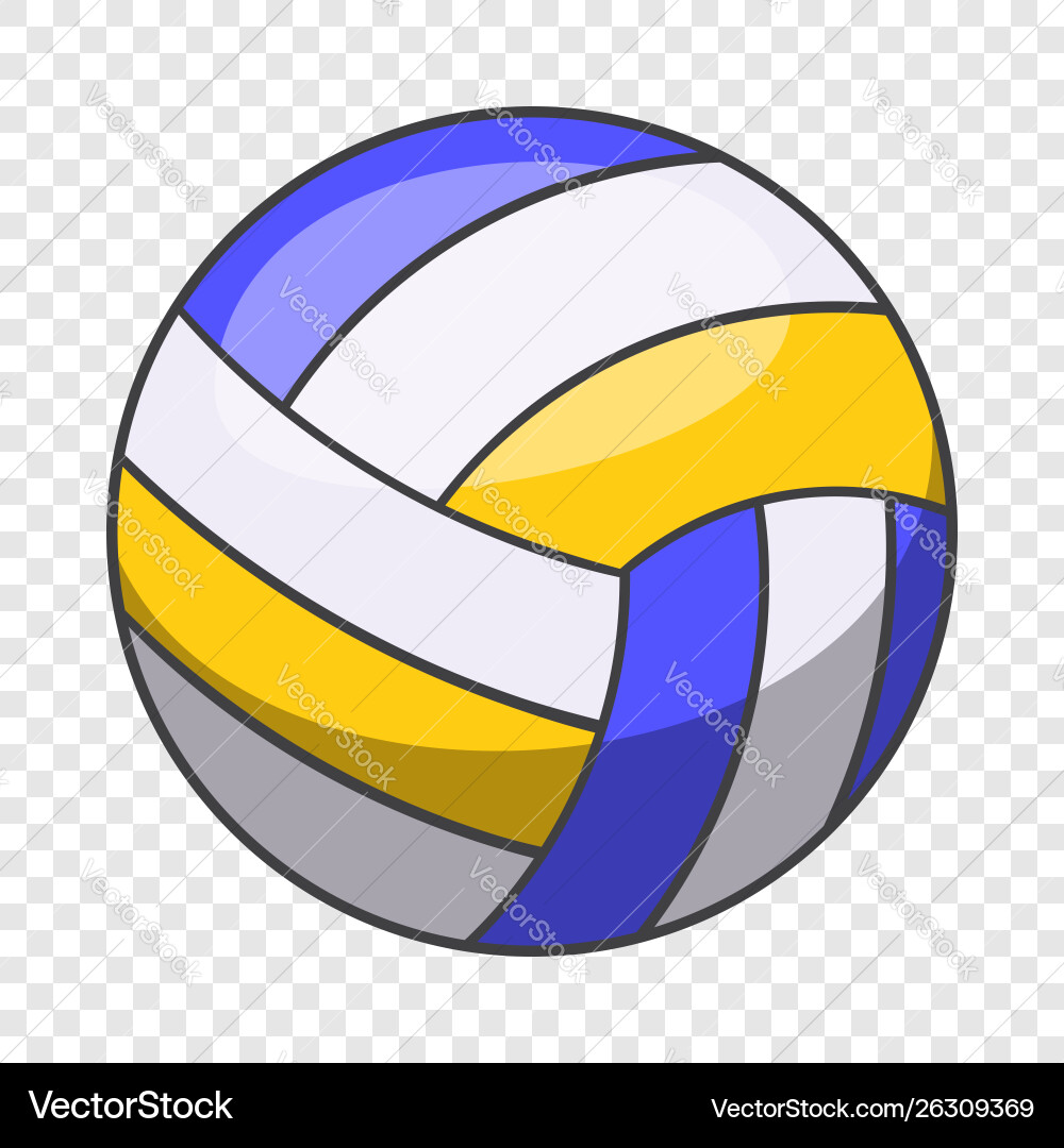 Volleyball ball icon cartoon style Royalty Free Vector Image
