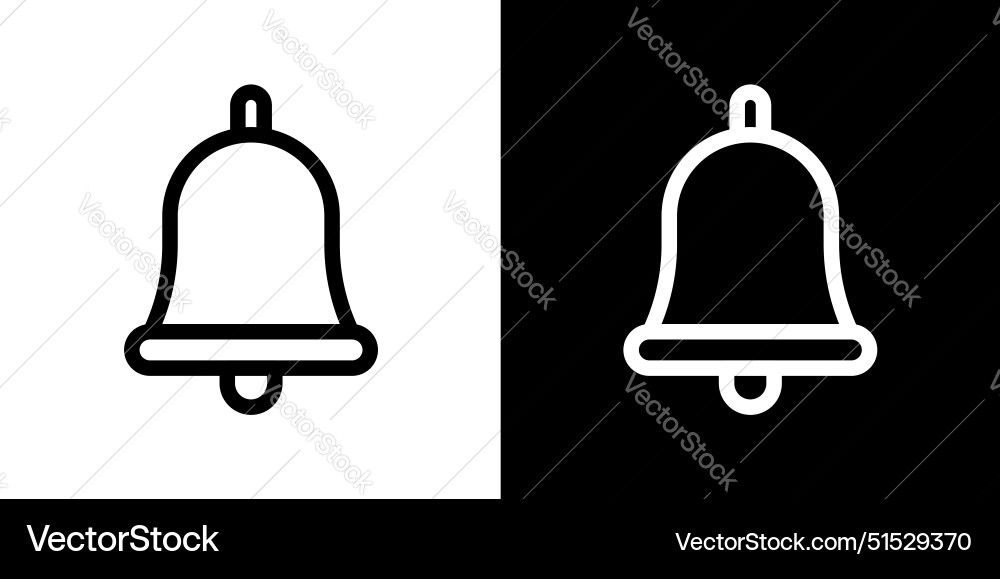 Bell icon set alarm alert ring symbol smartphone Vector Image