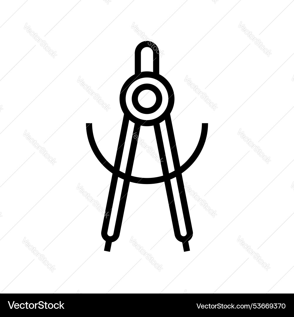 Compass icon outline style design isolated Vector Image