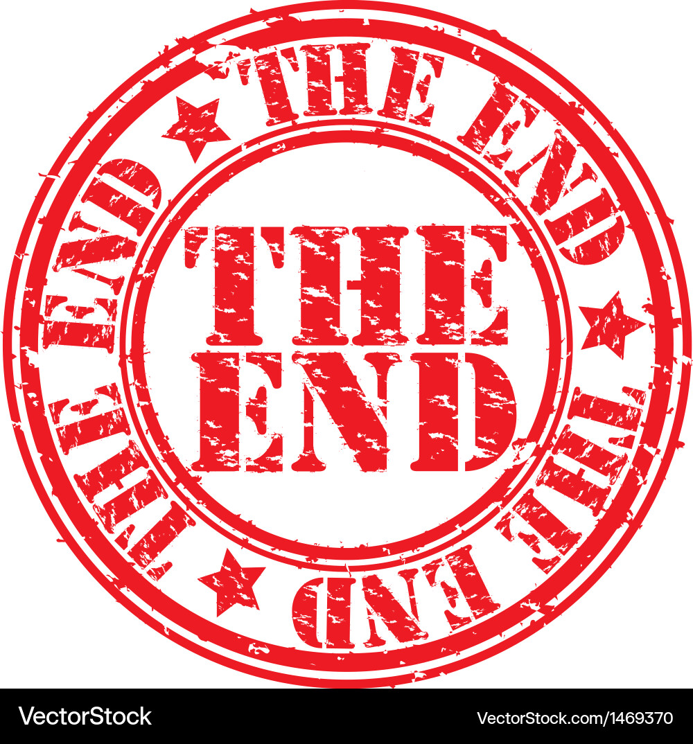 End stamp Royalty Free Vector Image - VectorStock