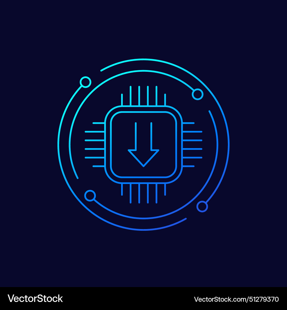 Firmware update icon linear design Royalty Free Vector Image Firmware update icon linear design Royalty Free Vector Image
