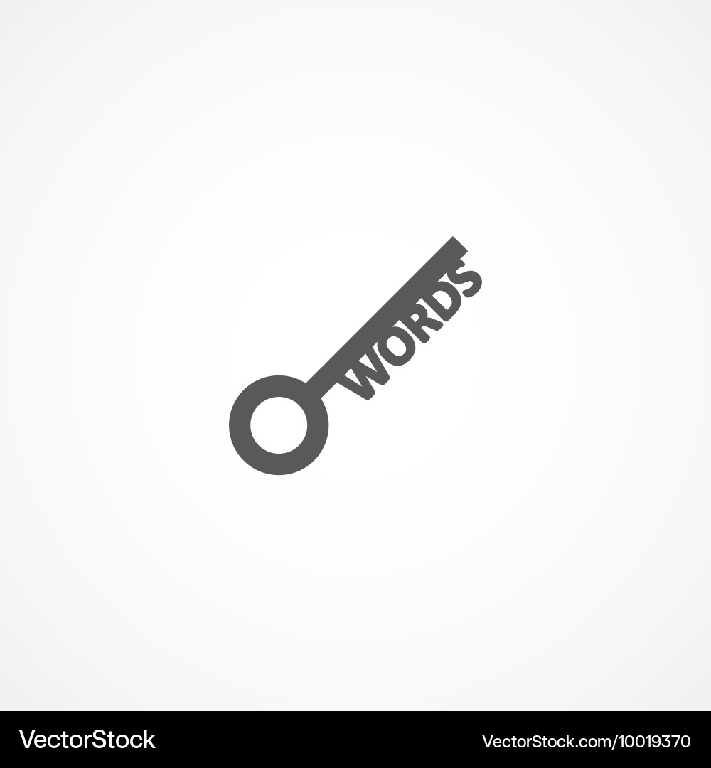 Keywords icon Royalty Free Vector Image - VectorStock