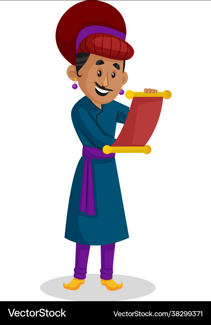 Birbal cartoon character Royalty Free Vector Image