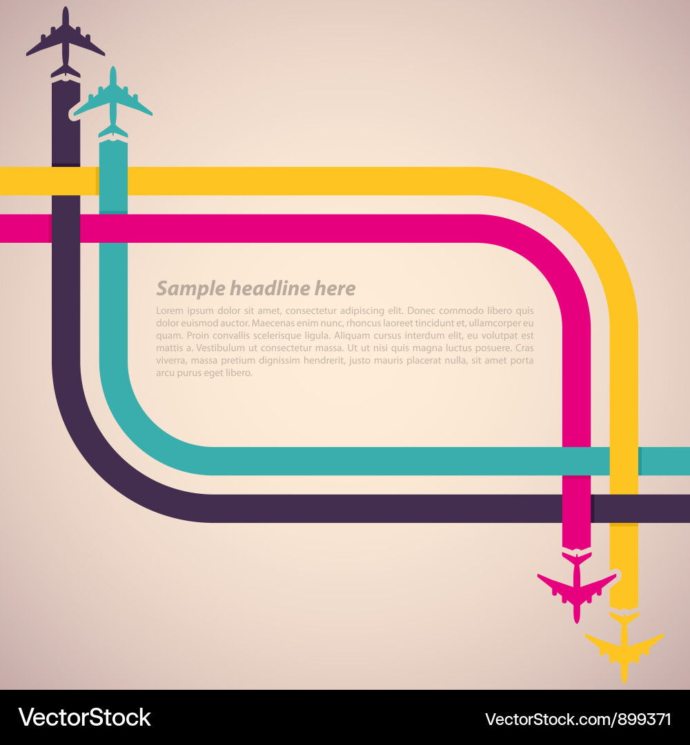 Colorful airplanes Royalty Free Vector Image - VectorStock